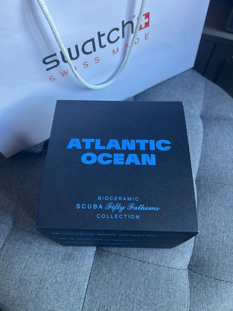 SWATCH X BLANCPAIN Bioceramic Fifty Fathoms Atlantic Ocean NEW FAST ...