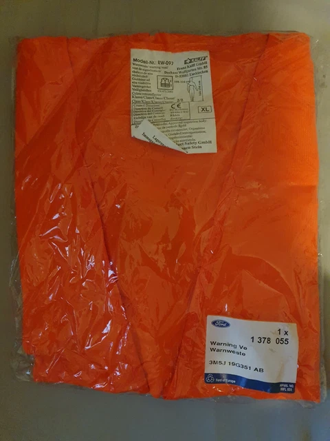 GENUINE OEM LARGE Blue Ford Safety Kit First Aid Bag & Warning Triangle ...