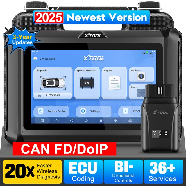 2025 XTOOL D7W OBD2 Scanner Diagnosetool Bidirektionales Scan-Tool ECU-Codierung EUR 399,00 ...