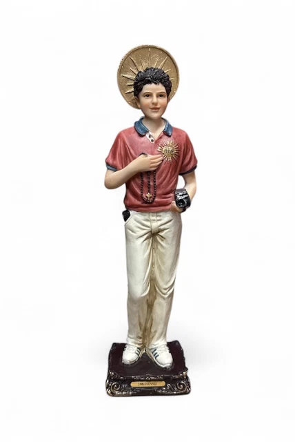 CARLO ACUTIS 8” Saint Carlo Acutis Resin Religious Figure First ...