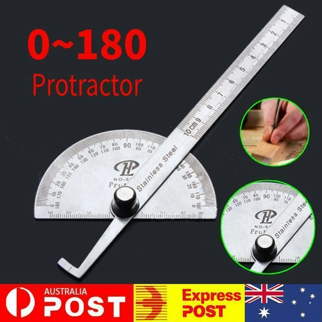 2PCS 10CM STAINLESS 0-180 Protractor Angle Finder Arm Rule Measuring ...
