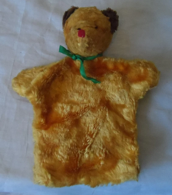 VINTAGE OLD PLUSH Sooty Bear Hand Puppet Black Ears £9.99 - PicClick UK