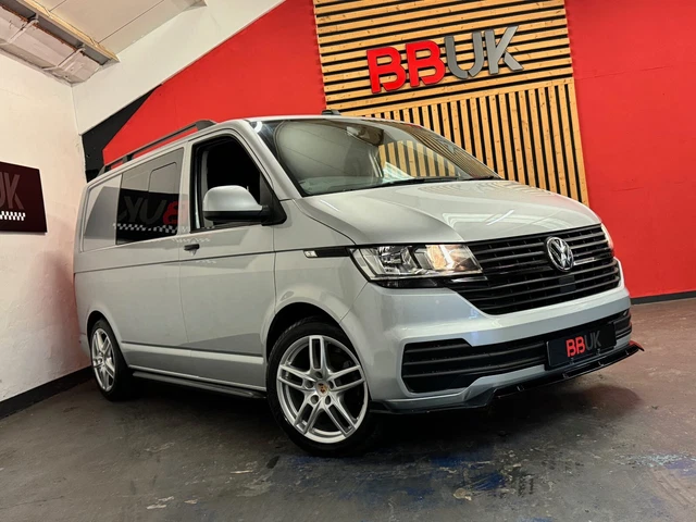 VW VOLKSWAGEN TRANSPORTER Kombi T6.1 Van 2021 Transit Combi Crew Silver ...