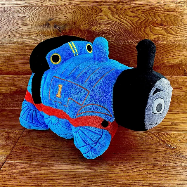THOMAS THE TANK Engine Blue Train Plush Soft Toy TV Figure Pillow Pets ...