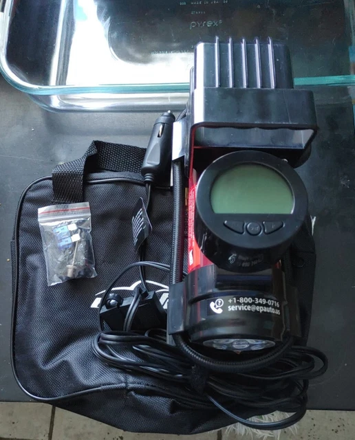 EPAUTO AT0102 RED 12V DC 100 PSI Air Compressor Pump with Digital Tire ...