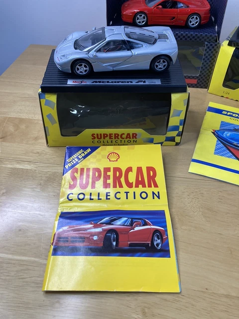 SHELL SUPERCAR COLLECTION McLaren F1 Jaguar XJ220 Ferrari F355 Bundle ...