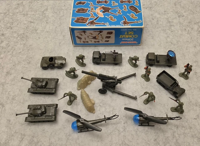 BLUE BOX COMBAT Set 2x Panzer 2x Hubschrauber 4 x Fahrzeuge 1 x Medium ...