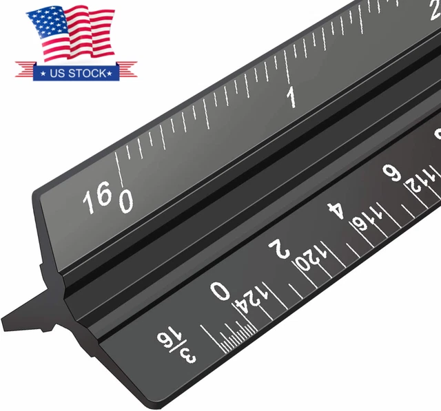 ARCHITECTURAL SCALE RULER 12" Triangular Ruler Drafting Architect ...