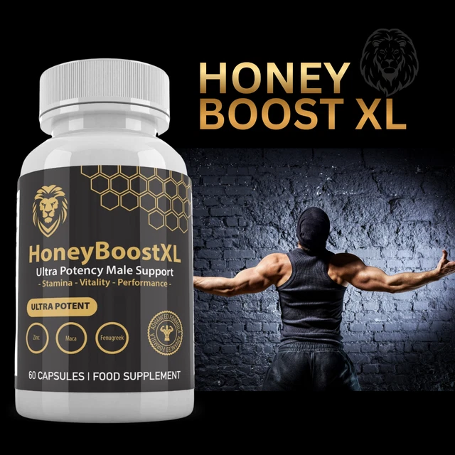 HONEY BOOST XL Food Supplement Capsules | Daily Energy Support for Men ...