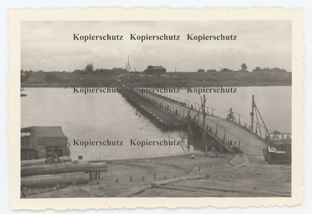 8385A ORIGINAL FOTO 1941, Beresina-Übergang bei Bobruisk Babrujsk ...