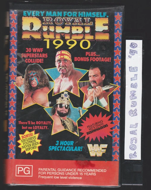 RARE VHS VIDEO Tape WWF ROYAL RUMBLE 1990 Big Box Ex-Rental Virgin ...