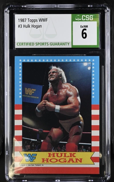 1987 TOPPS WWF #3 Hulk Hogan CSG 6 WWE WCW NWO Wrestlemania Hulkamania ...