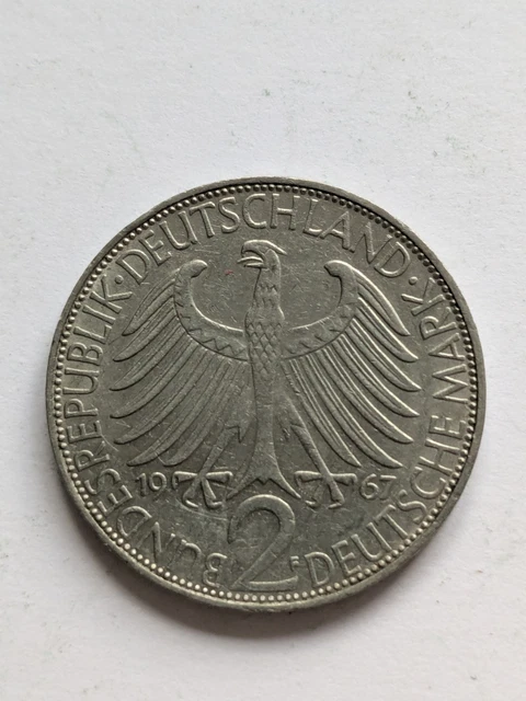 GERMANY TWO 2 Deutsche Mark 1967 J Max Planck £1.16 - PicClick UK