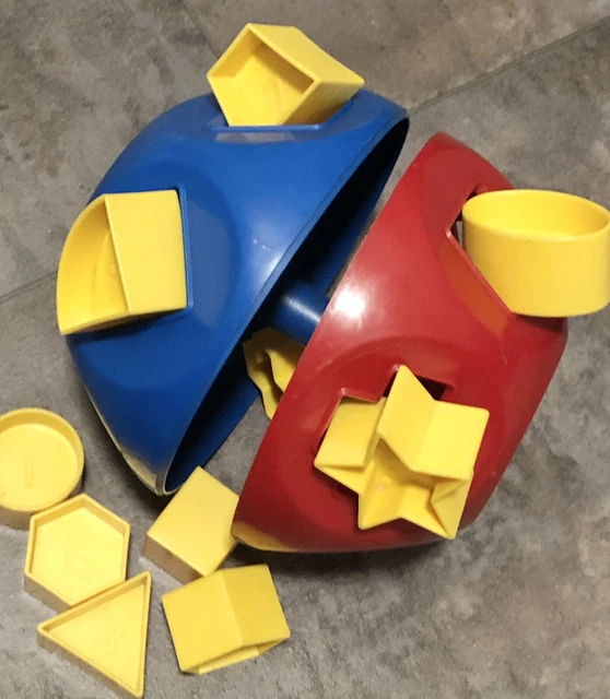 VINTAGE RETRO TUPPERWARE Shape-O-Ball Shape Sorter Toy Complete 10 ...