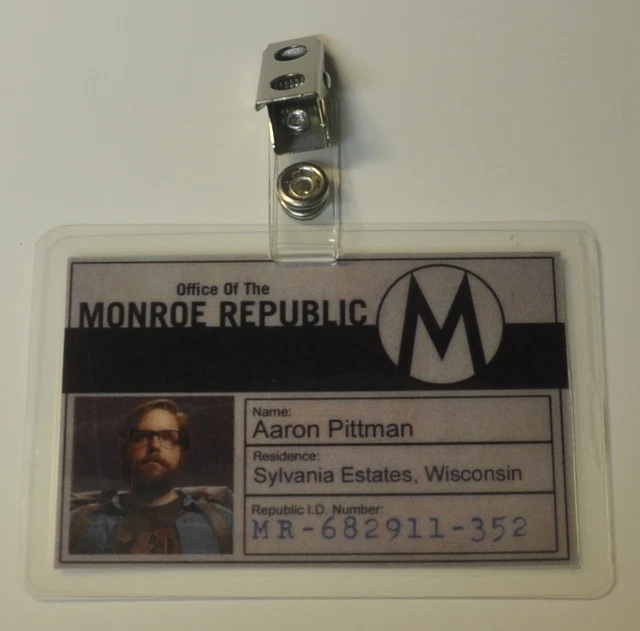 REVOLUTION TÉLÉVISION SÉRIES Identification Badge-Monroe Republic Aaron ...