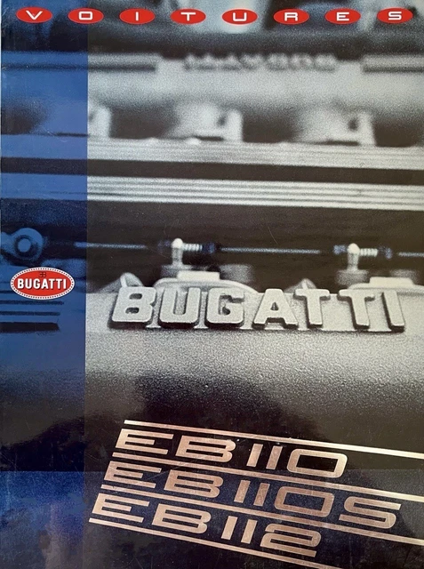 BUGATTI '80 MODELS EB110 EB110s EB112 booklet £174.31 - PicClick UK