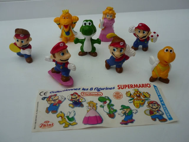EXTRA KINDER SORPRESINE SERIE COMPLETA SUPER MARIO ZAINI 8x FIGURE ...