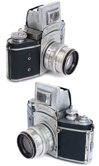 IHAGEE KINE EXACTA I square viewfinder after war with Biotar 5cm f2 ...