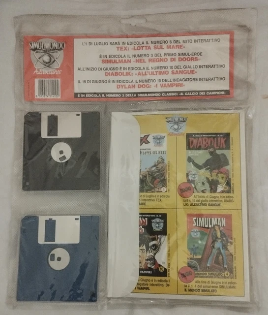 SIMULMONDO ADVENTURES GIOCO Pc-Ibm-Amiga Tex N° 5 1993 Blisterato ...