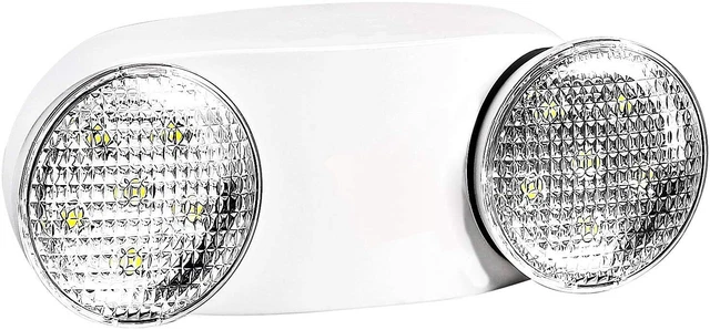 LED EMERGENCY EXIT Light Adjustable Dual Head Lamp with Battery Backup ...