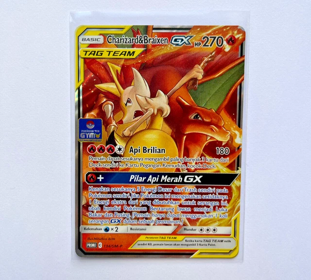 CHARIZARD & BRAIXEN GX 134/SM-P Tag Team Gym Prize Promo Indonesian ...