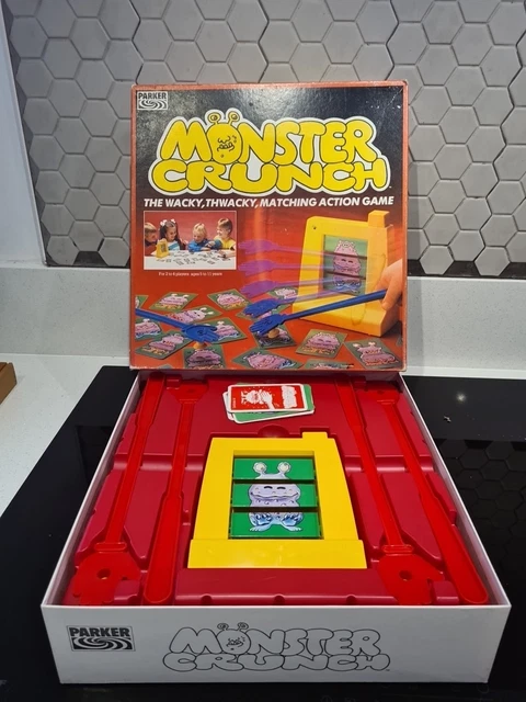 BOARD GAME MONSTER CRUNCH Vintage 1987 Matching Card Game Parker ...