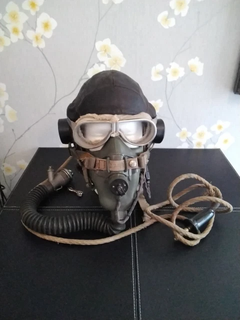 WW2 PILOTS FLYING Helmet, Oxygen Mask & Goggles £475.00 - PicClick UK