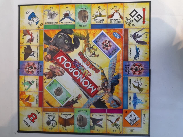 DREAMWORKS HOW TO Train Your Dragon Monopoly Junior 5+ Hasbro £8.99 ...