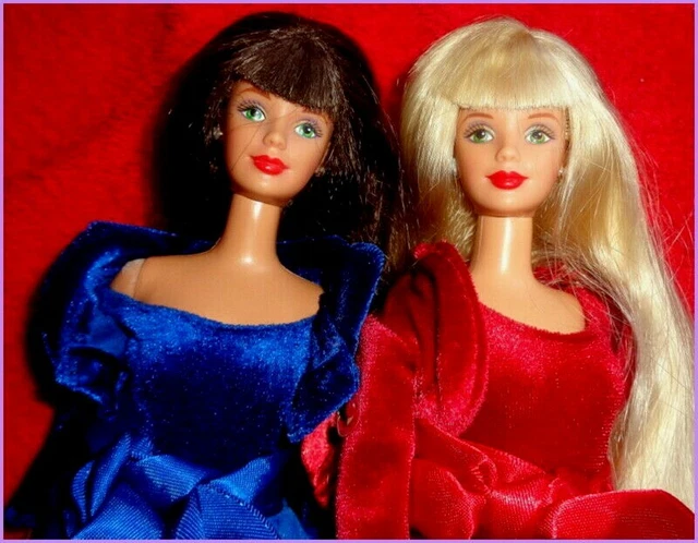 VERY VELVET BARBIE komplett ORIGINAL BLUE & RED SAMTTRAUM-OUTFIT MATTEL ...