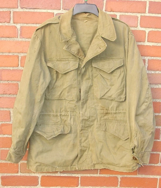 WWII US ARMY Uniform M 1943 Fatigue Field Coat Jacket M 43 Size 34 ...