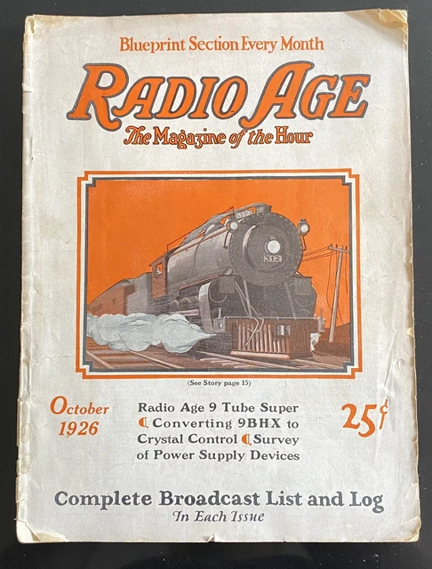 RADIO AGE MAGAZINE October 1926 Vol 5 No 10 Antique Advertising 1920s £ ...