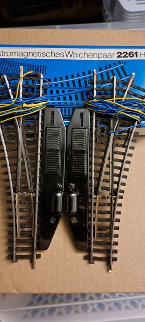 SPUR H0 MÄRKLIN K-Gleis 2261 Weichenpaar elektrisch OVP EUR 24,95 - PicClick DE