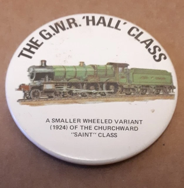 VINTAGE PIN BADGE GWR GREAT WESTERN RAILWAY "HALL" CLASS ENGINE ...