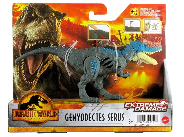 FIGURINE ARTICULÉE JURASSIC World Genyodectes Serus Extreme Damage ...