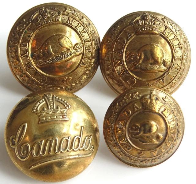 ANCIEN BOUTON UNIFORME En Laiton Milice Canadienne Et Wwii Kc Canada De ...