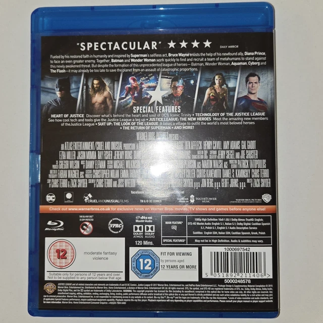 JUSTICE LEAGUE BLU-RAY £1.17 - PicClick UK