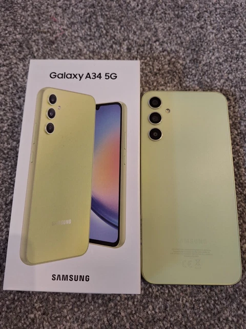 Samsung Galaxy A34 5g 128gb 8gb Ram Smartphone Unlocked Dual Sim Lime