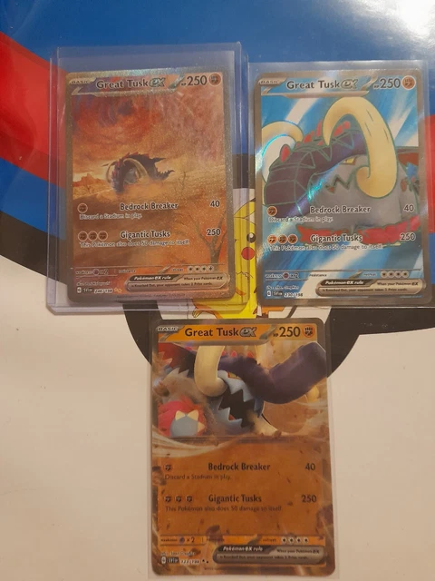 POKÉMON TCG GREAT Tusk ex Scarlet & Violet 246/198 Holo Special 3 card ...
