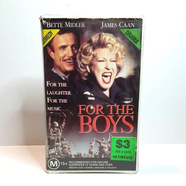 FOR THE BOYS VHS Fox Video Clamshell Ex-Rental Movieland Tape Bette ...