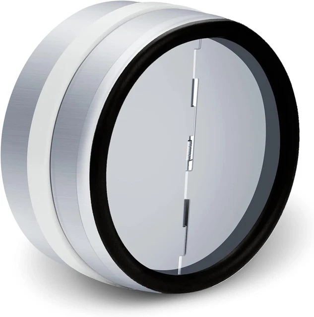 8'' SHUTTER BACKDRAFT Damper One-Way Airflow Vent Cover Spring Loaded ...