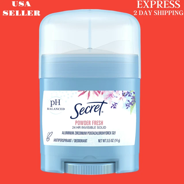 SECRET INVISIBLE SOLID Anti-Perspirant & Deodorant Powder Fresh 0.5 oz ...