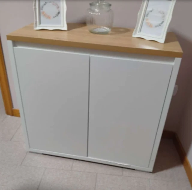 WOODEN STORAGE CUPBOARD Modern Side Cabinet 2 Door Sideboard Console ...