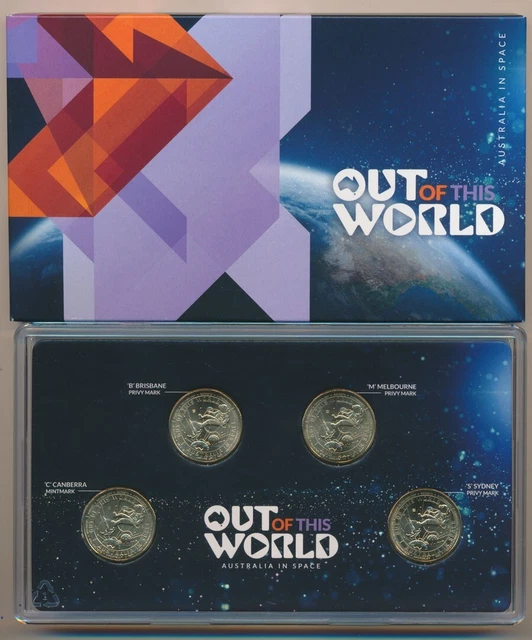 AUSTRALIA 2024 $1 Out of the World - Deep Space 4-coin Mintmark & Privy ...