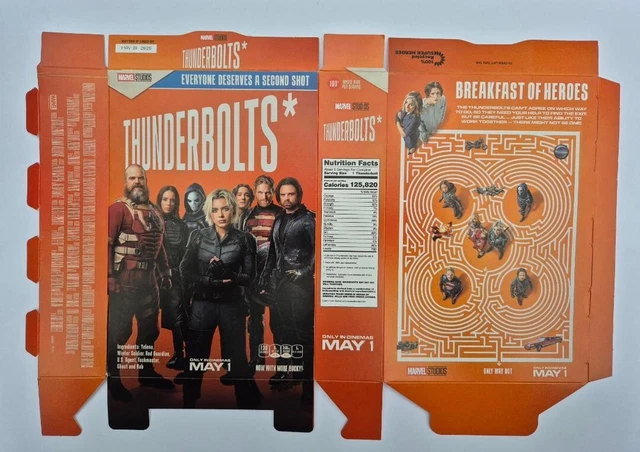 MARVEL THUNDERBOLTS 2025 Official Promo Wheaties Cereal Box-New Rare ...