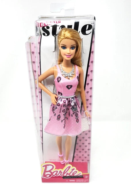 ROBE IMPRIMÉE CŒUR rose clair poupée Barbie FASHIONISTAS BLT10 2013 ...
