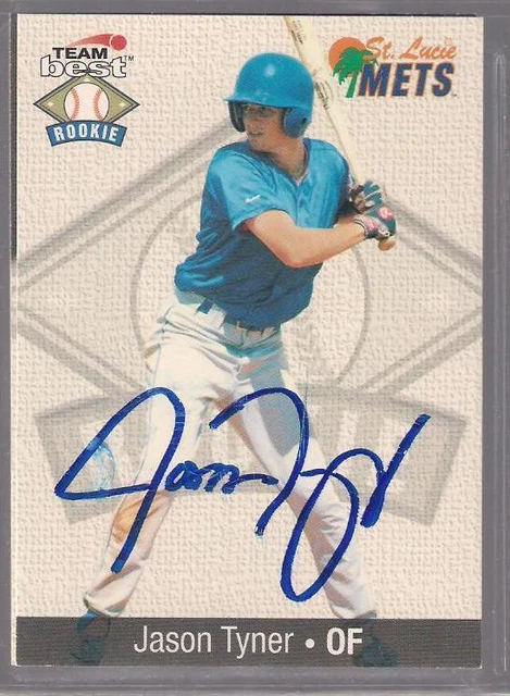 NEW YORK METS JASON TYNER dédicacé 1999 Team Best St. Lucie Mets EUR 4 ...