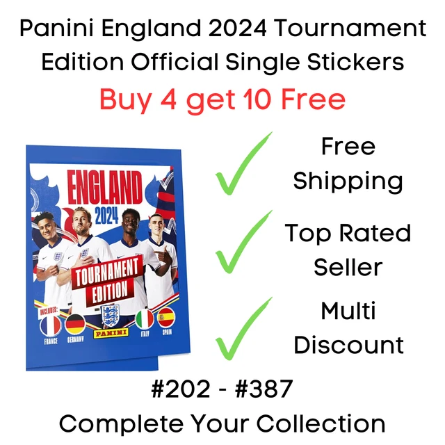 PANINI ENGLAND 2024 Tournament Edition Official Sticker Collection #202 ...