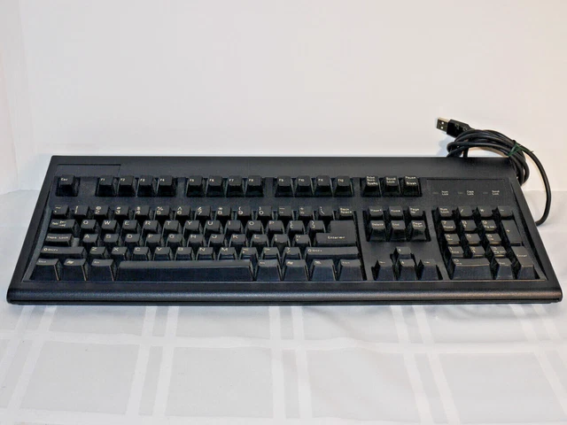 VINTAGE KEYTRONIC USB Wired Computer Keyboard Black E03601USBMSE1PKB ...