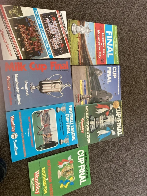 7 X VARIOUS CUP FINAL PROGRAMMES 60s-70s-80s £7.99 - PicClick UK