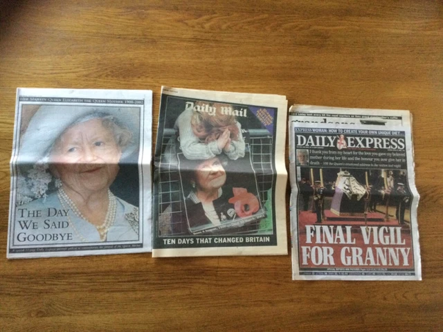 QUEEN ELIZABETH THE Queen Mother Funeral - UK Daily Mail Newspaper 11 ...